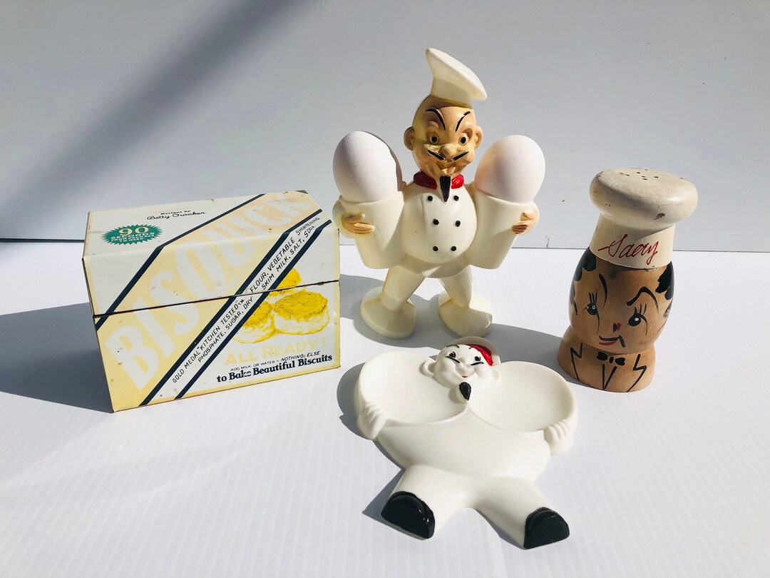 Vintage, Jolly Chef Set, MCM Kitchen 4 Piece Kitchen Set Includes Chef ...