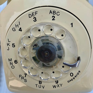 Vintage, Cream Rotary Table Phone Marked Northern Telecom Inc, Made in ...