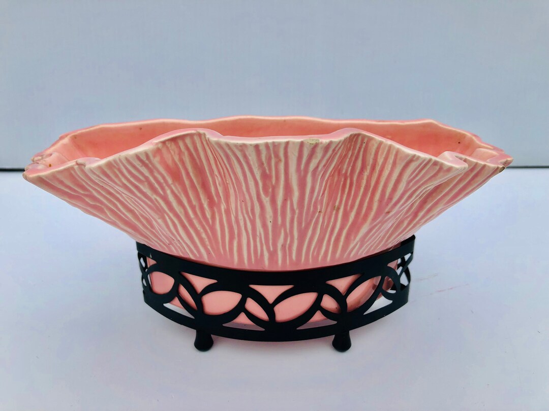 Vintage Pink Pottery Planter, Rare Pink MCM Miramar of California ...