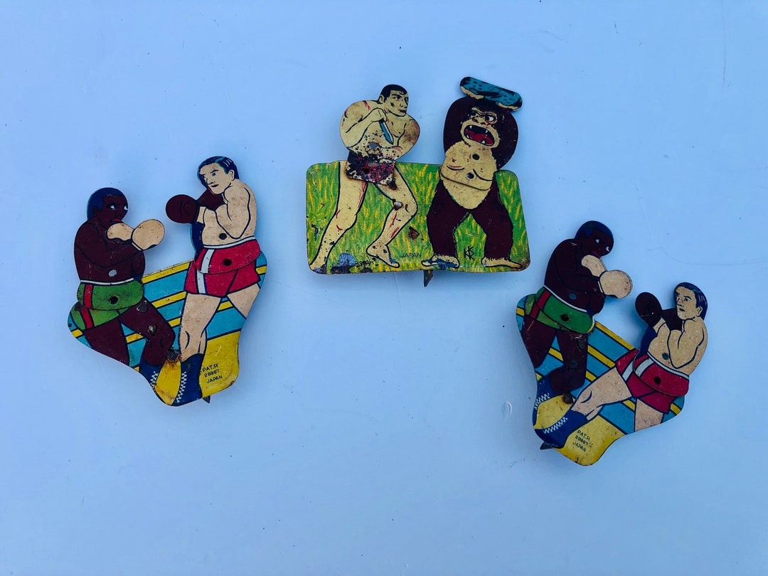 Vintage Tin Litho Clickers, Sold Separately, Mechanical Boxers Clickers ...