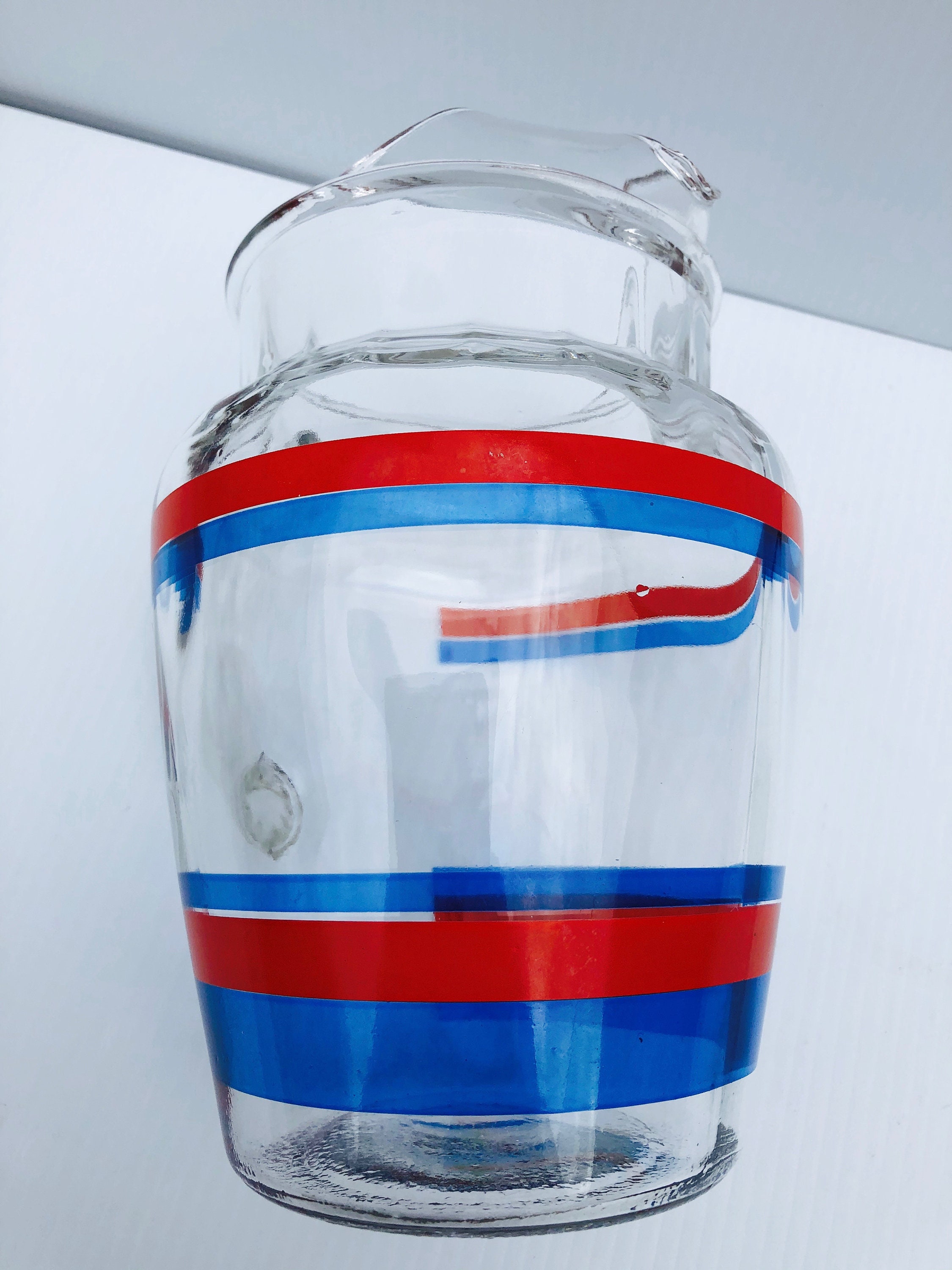 Home & Living Vintage Americana Glass Ice Lip Pitcher Kitchen & Dining ...