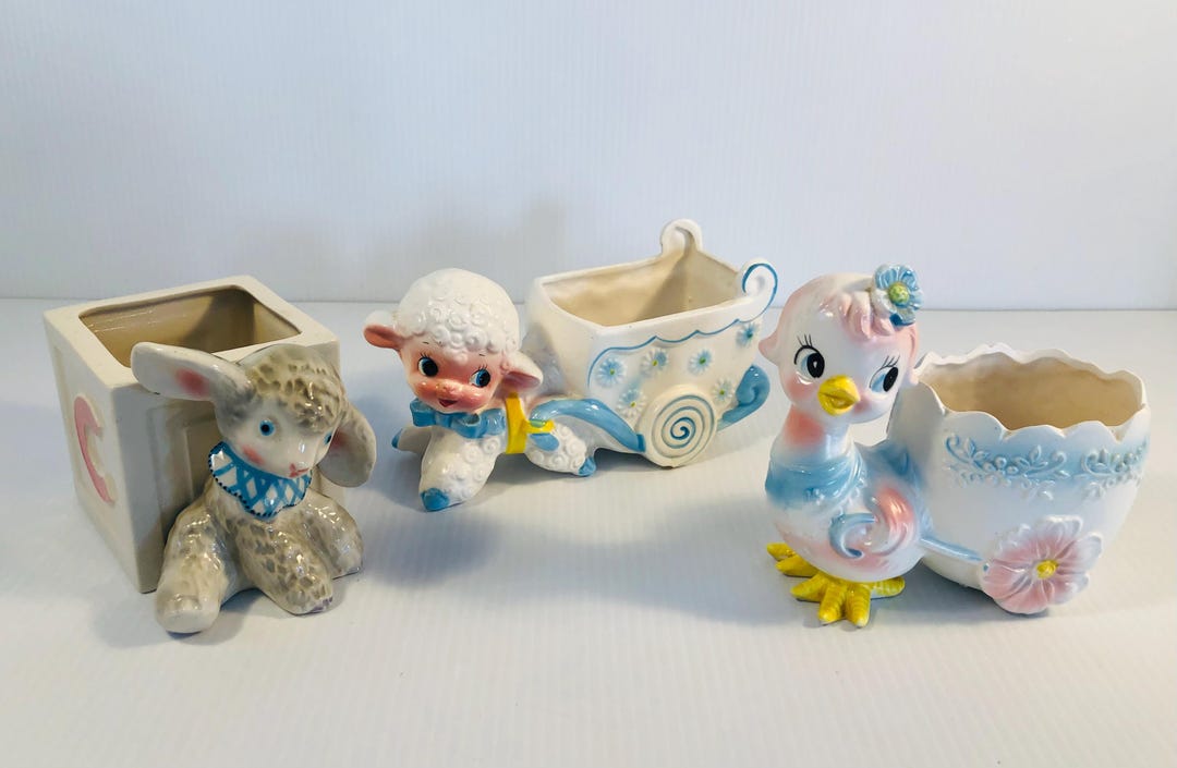 Vintage Easter/spring/baby Planters, Sold Separately, Adorable Ceramic ...
