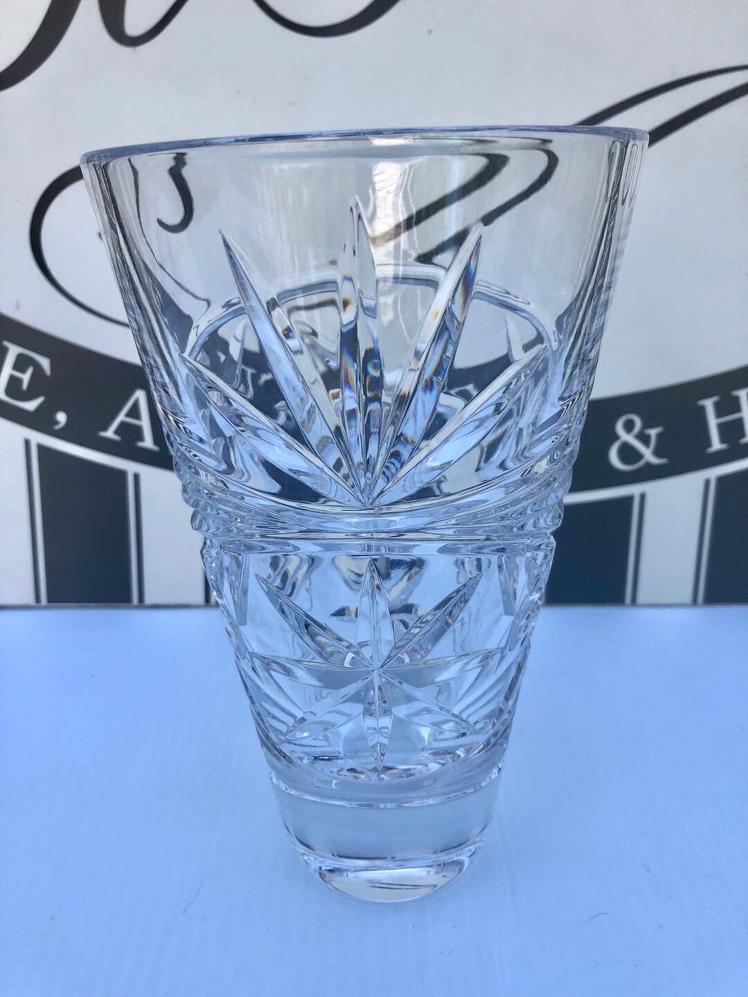 Vintage Cut Glass Vase Beautiful Classic Heavy Crystal Vase - Etsy