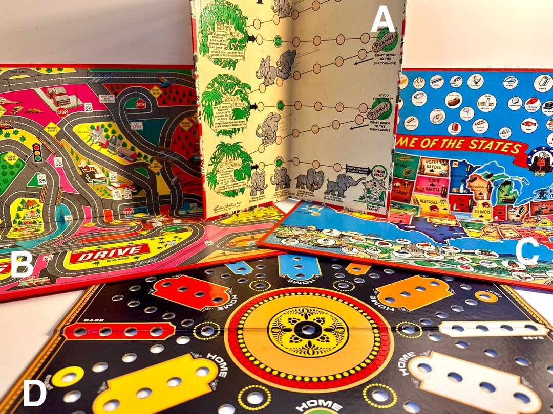 Vintage 1950s Gameboard Lot for Display or Art, Sold Separately Peanut ...