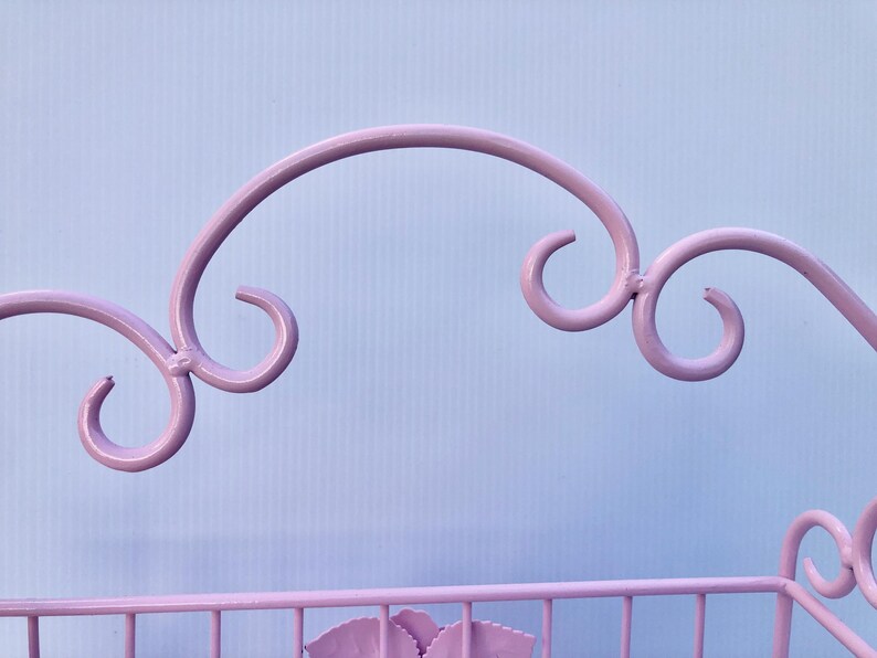 Vintage Pink Metal Floral Magazine Rack, Shabby Chic Decor - Etsy