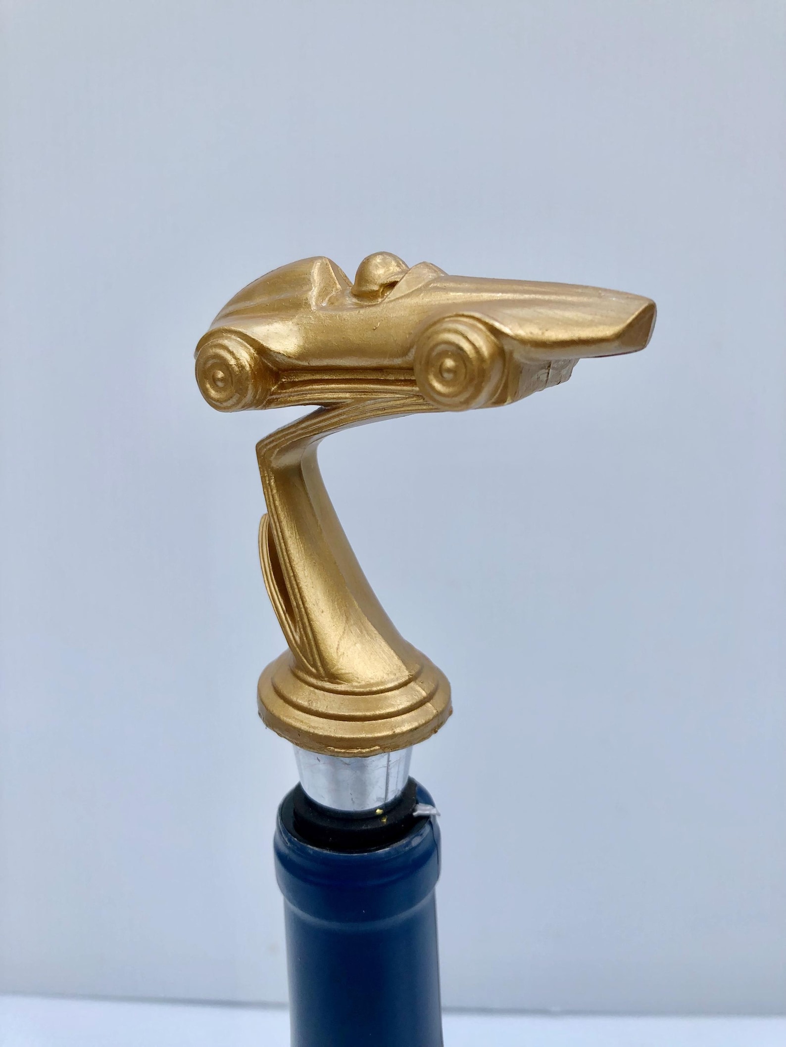 Vintage Race Car Trophy Wine/liquor Topper, Up-cycled, Brass Finish ...