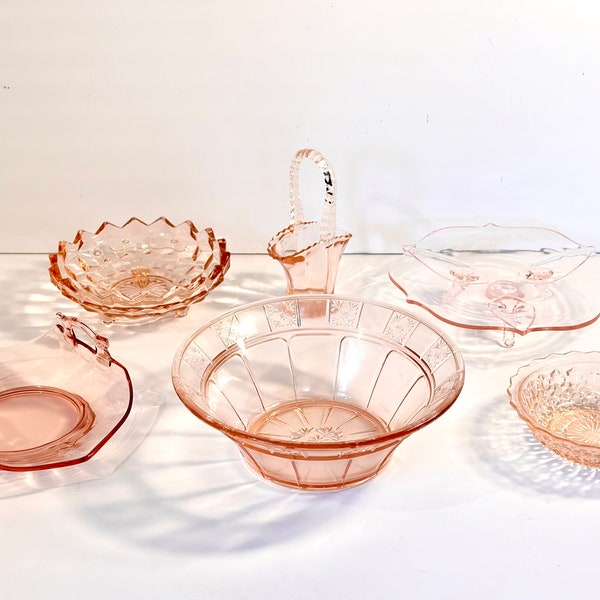 Antique Pink Glass - Etsy