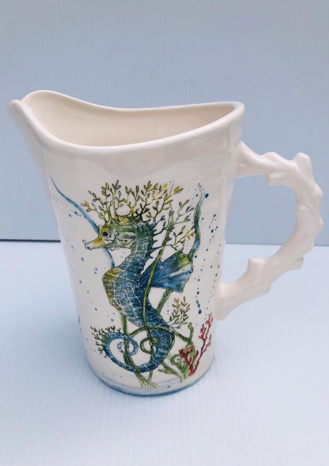 Vintage Pier 1 Ironstone Sea Life Pitcher, Rare Collectible Serving ...