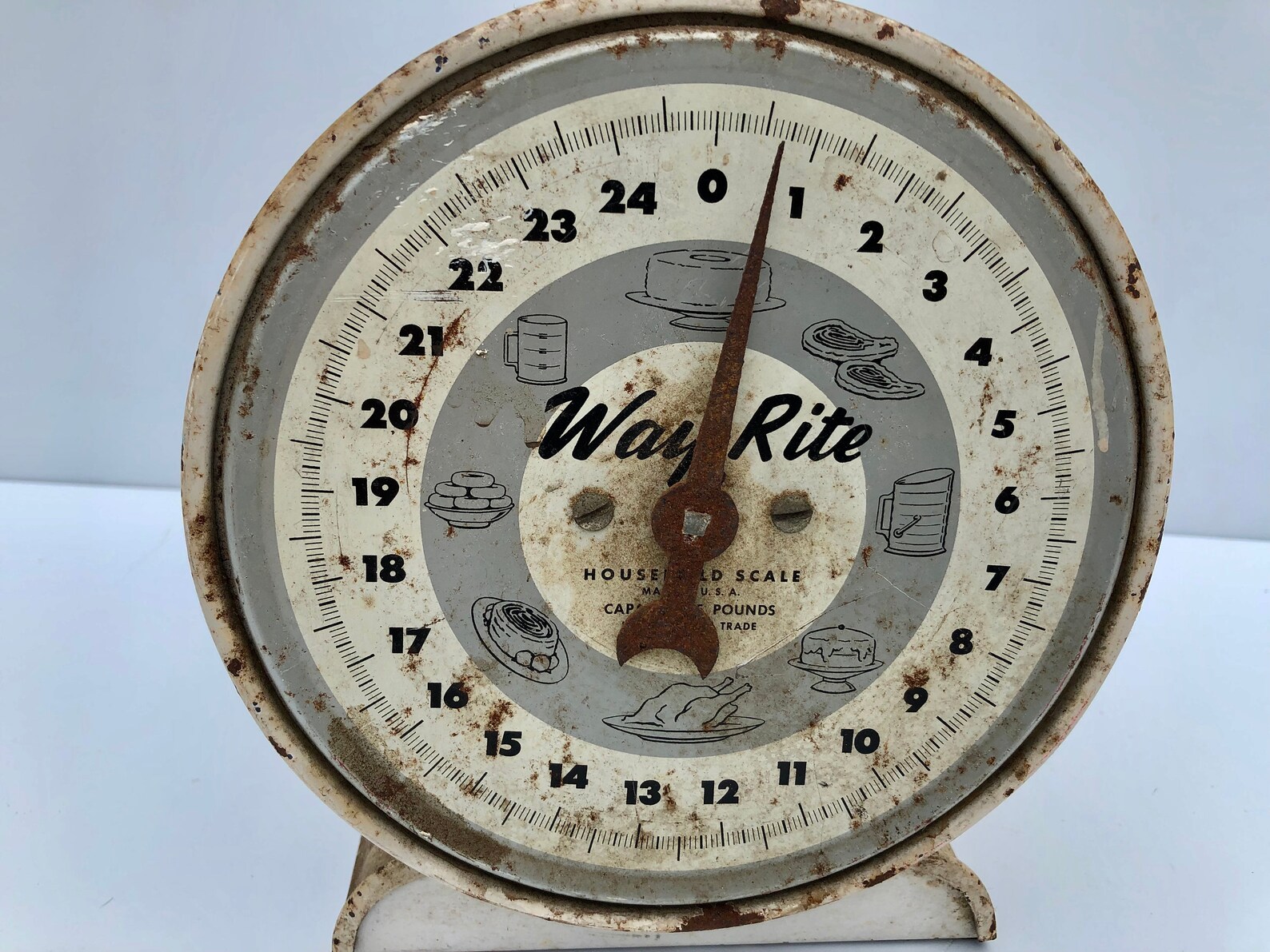 Vintage Way-rite Kitchen Scale White and Gray Rusty - Etsy