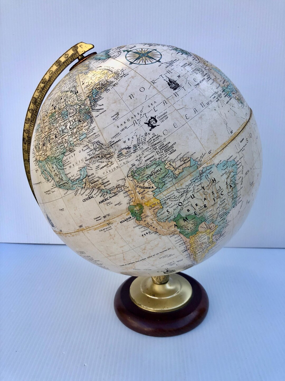 Vintage, Replogle 12 Inch Diameter World Globe, Globemaster History ...