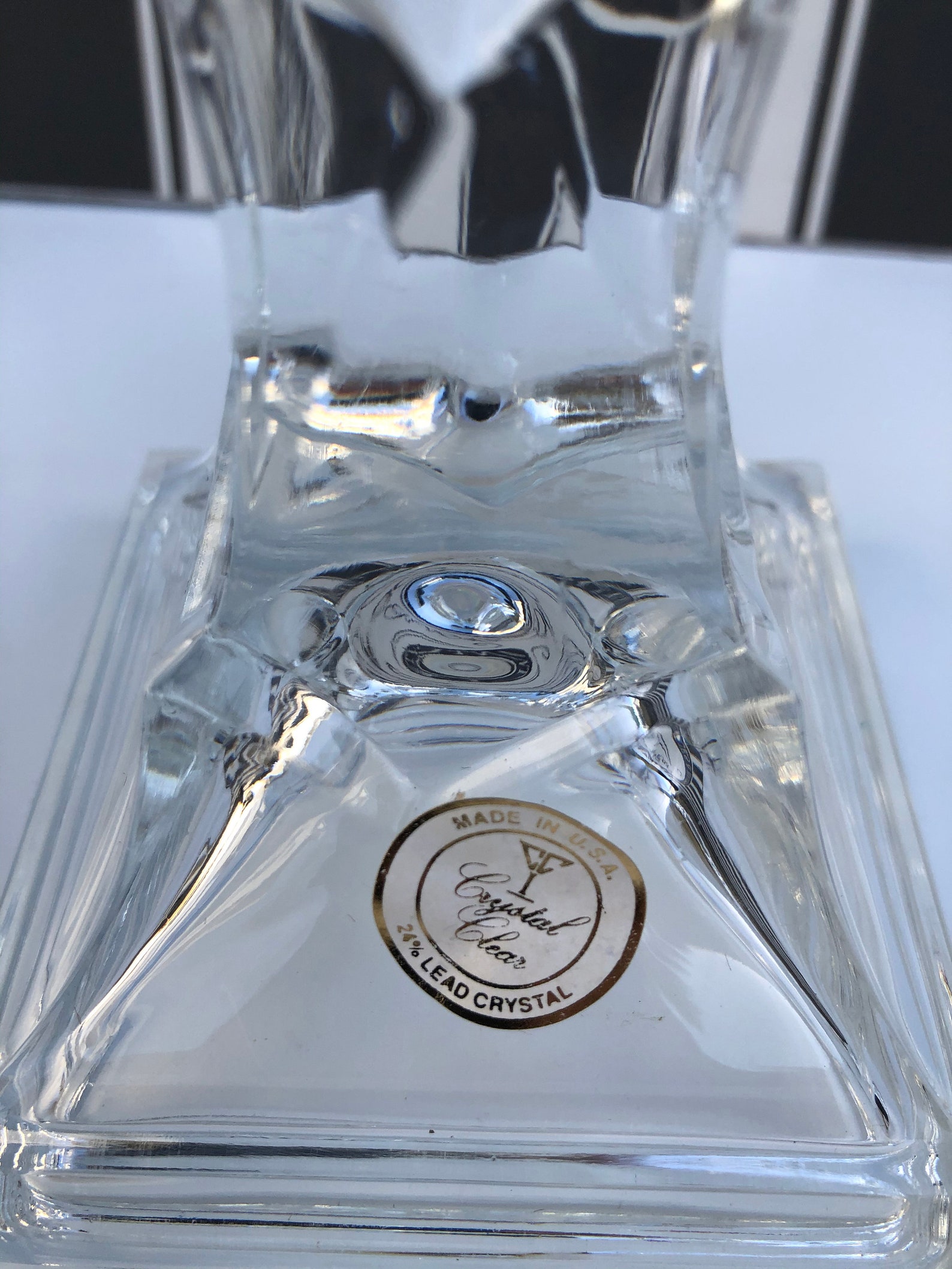 Vintage, Heavy Lead, Crystal, Tall, Art Deco, Tapered, Set of Candle ...