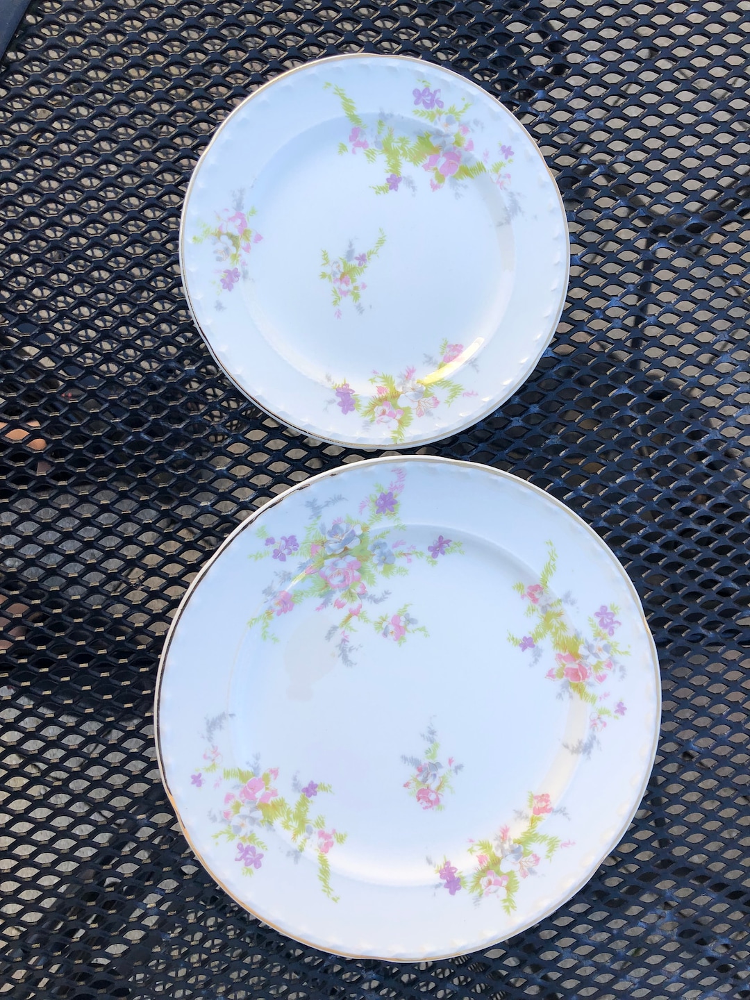 Vintage, Crooksville China, Pastel Floral Plates, La Grande, Spring ...
