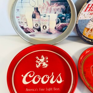 Vintage Beer Trays, 8 Different Styles, Each Sold Separately, Round ...