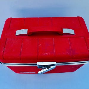 Vintage Red Train Case, Rare Starflite Travel Case, MCM Luggage, Retro ...