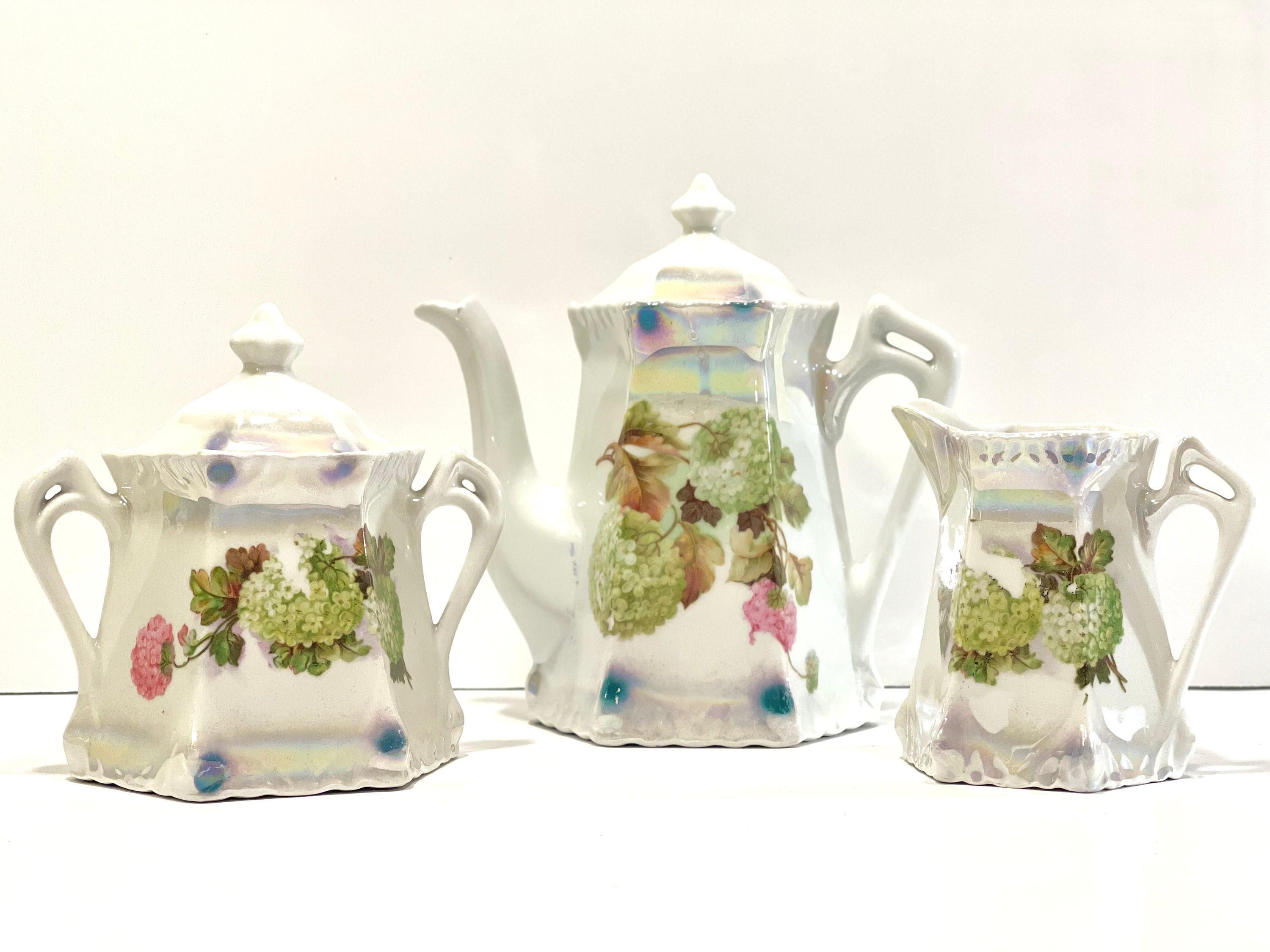 Gorgeous Antique German 1900s Lusterware 5-piece Teapot Sugar - Etsy