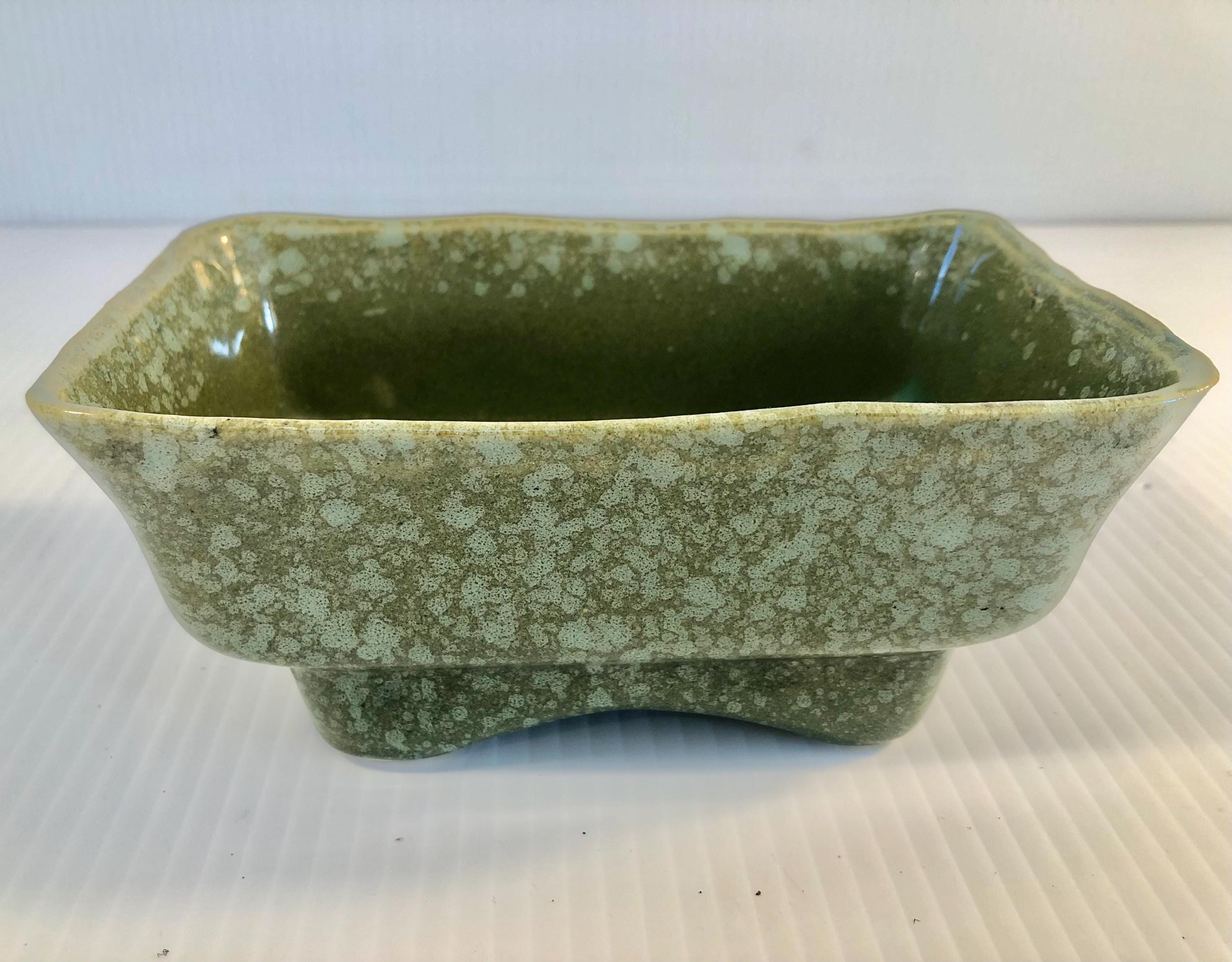 Vintage Pottery Planters, Sold Separately, Green Rectangular Planters ...