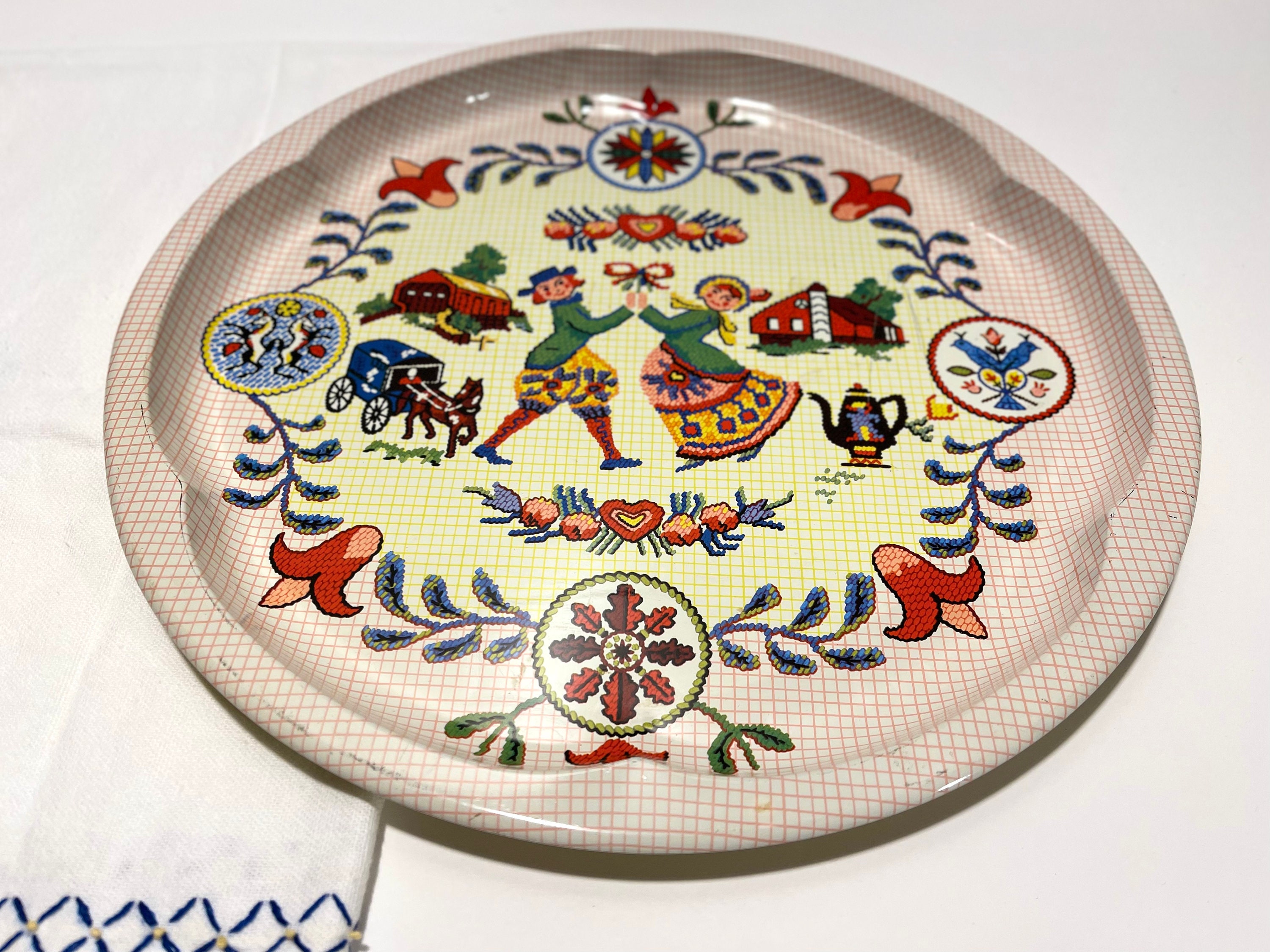Vintage 1960s Dutch Folk Art Set of 3 – Includes Embroidered Dutch Girl ...