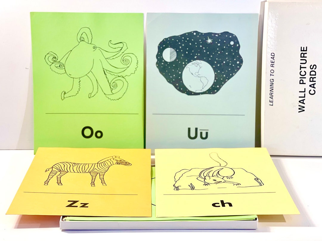 Vintage Large Alphabet Cards, Capital Lower Case Letters W/ Matching ...