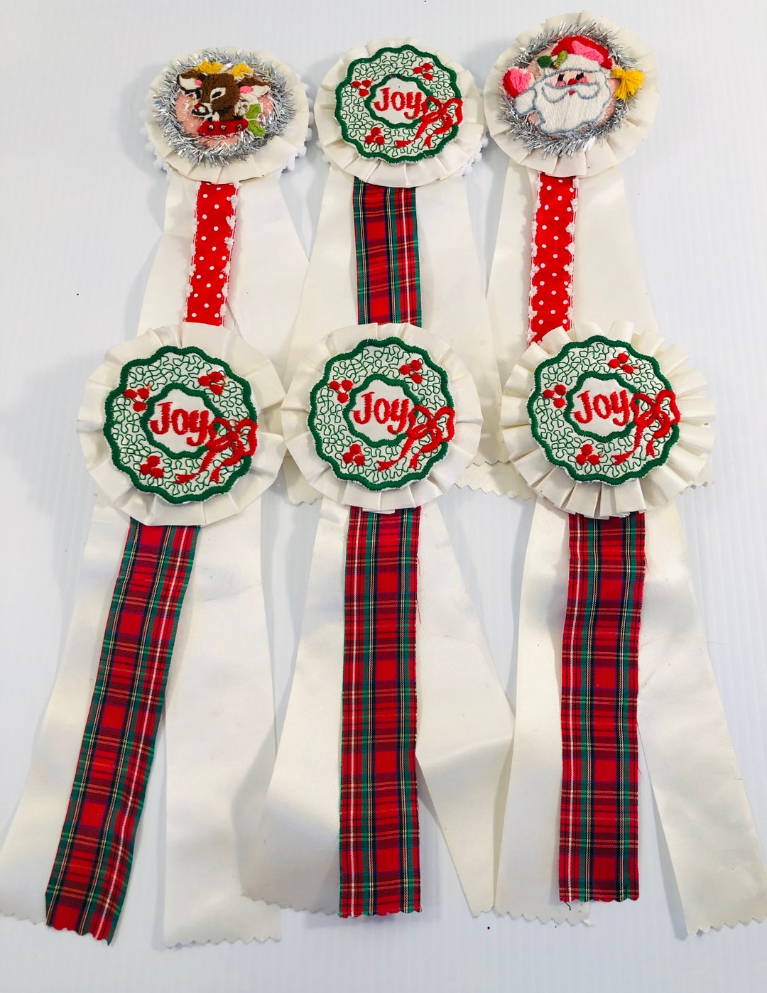 Vintage Christmas Assemblage Art Decor Ribbons, Sold Separately ...