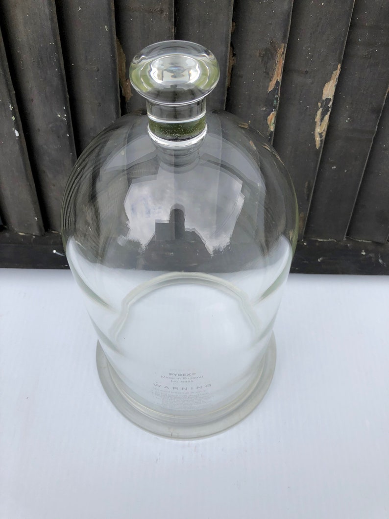 Vintage Pyrex England Glass Cloche Rare Bell Jar/dome - Etsy