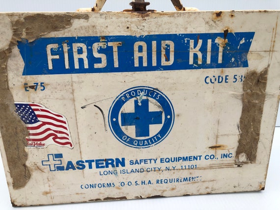 Vintage Metal First Aid Kit, Eastern Safety Equipment… - Gem