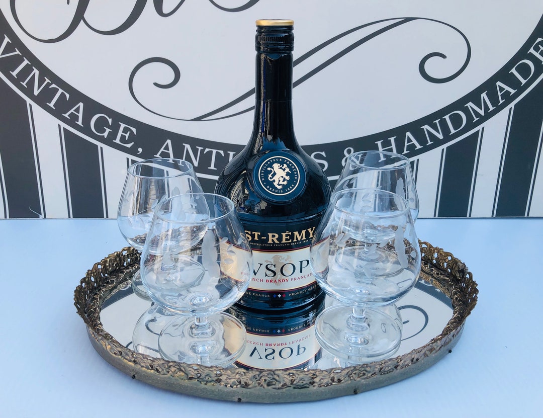 Vintage Princess House Crystal Brandy Snifter Set With Gold Filigree ...