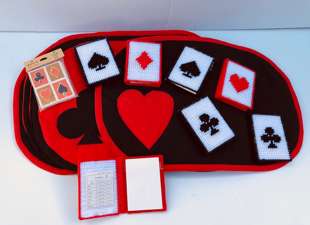 Vintage Playing Card Suite Game Night, 15 Piece Set, Rare Reversible ...