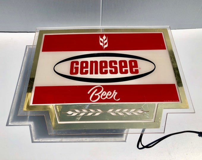 Vintage, Genesee Beer, Lighted Advertising Beer Sign in Working ...
