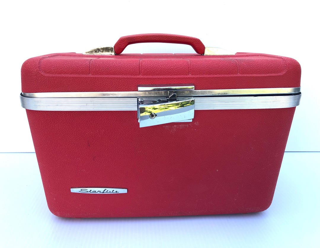 Vintage Red Train Case, Rare Starflite Travel Case, MCM Luggage, Retro ...