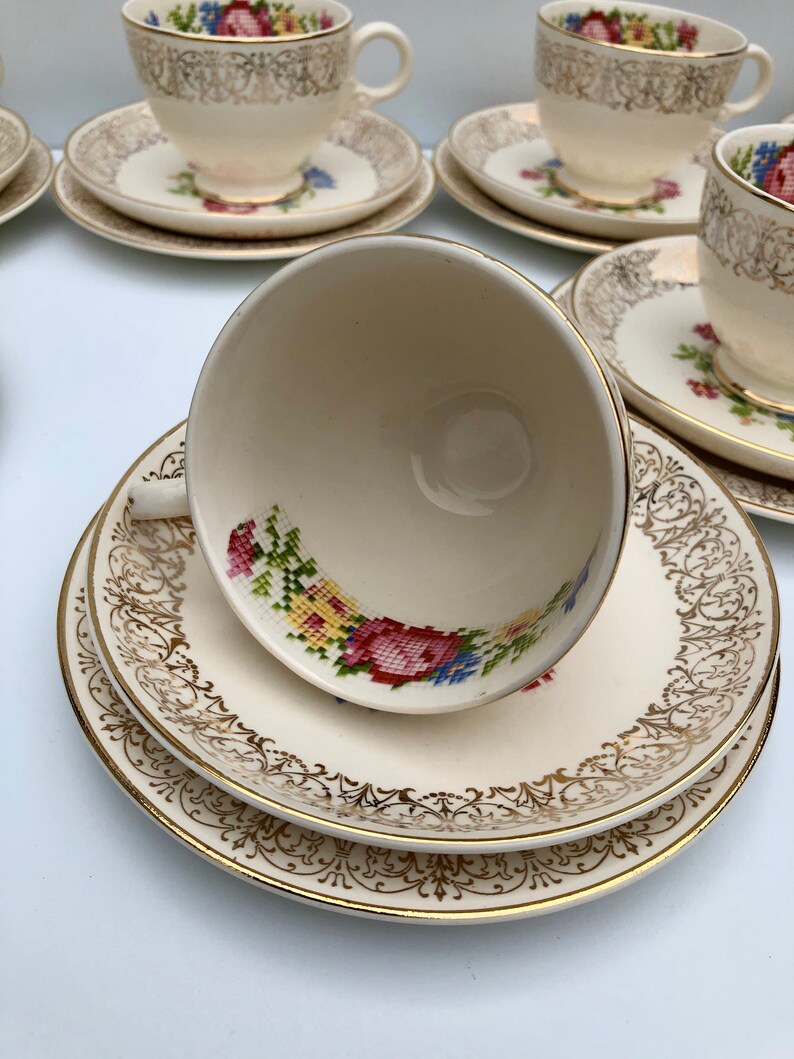 Vintage Homer Laughlin Eggshell Nautilus 24 Piece Floral - Etsy