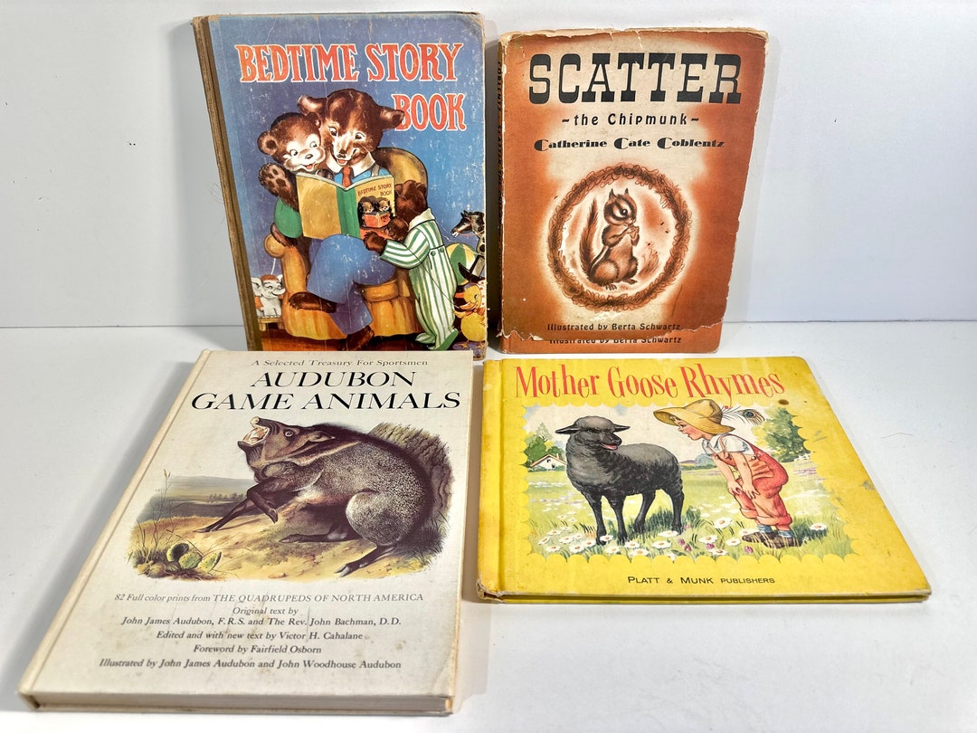 Vintage Children's Book, Mother Goose, Audubon, Scatter Chipmunk - Etsy
