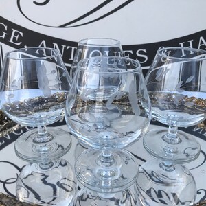 Vintage Princess House Crystal Brandy Snifter Set With Gold Filigree ...