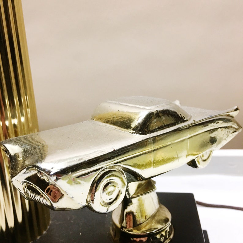 VINTAGE Up-cycled Race Car Trophy Brass Lamp With | Etsy