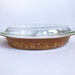 VINTAGE Divided Covered Pyrex Dish Brown & Gold Early - Etsy