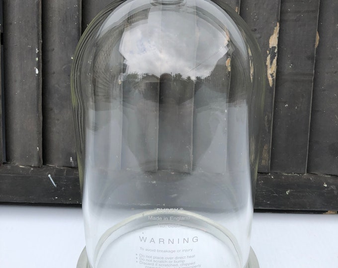 Vintage, Pyrex England, Glass Cloche, Rare Bell Jar/dome, Marked Made ...