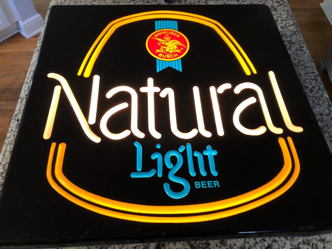 Vintage, Large, Anheuser Busch Natural Light Beer Lighted Advertising ...