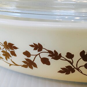Vintage Pyrex Divided Dish With Divided Lid Cover, Gold Acorn Pattern ...