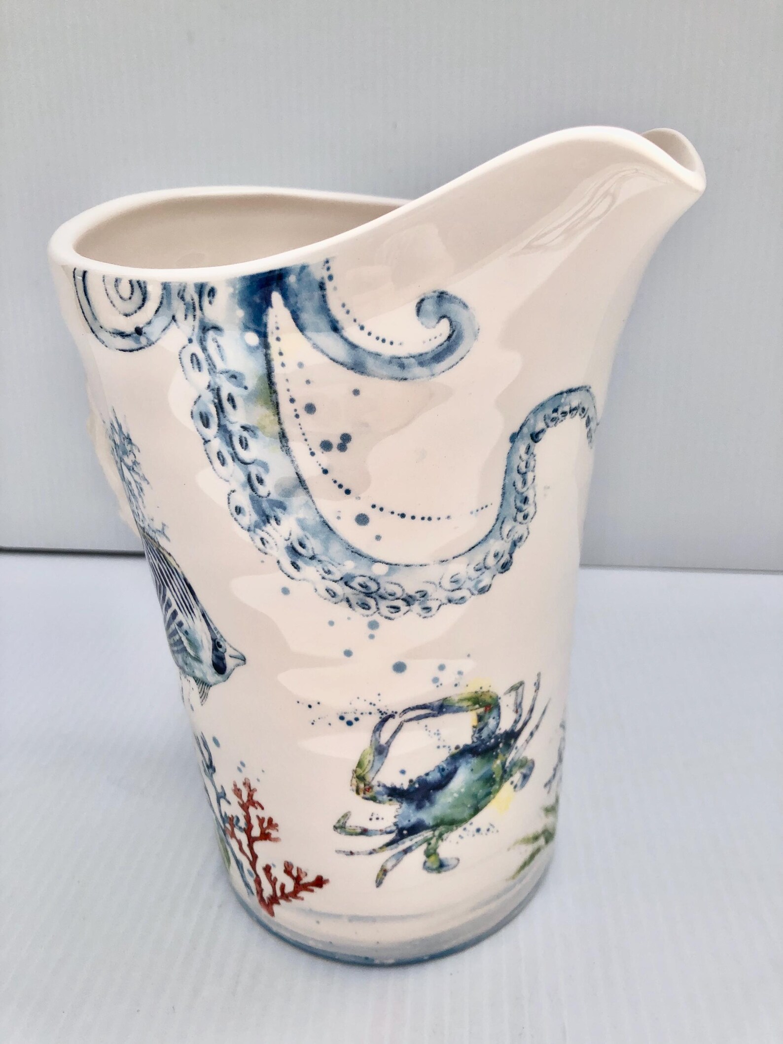 Vintage Pier 1 Ironstone Sea Life Pitcher, Rare Collectible Serving ...