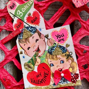 Vintage Red Valentine Heart Wall/door Decor With 7 Up-cycled Vintage ...