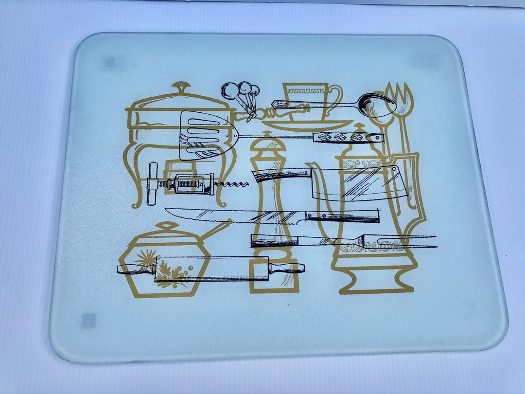 Vintage Kitchen Counter Saver/cutting Board, Large, MCM, Vancetempered ...