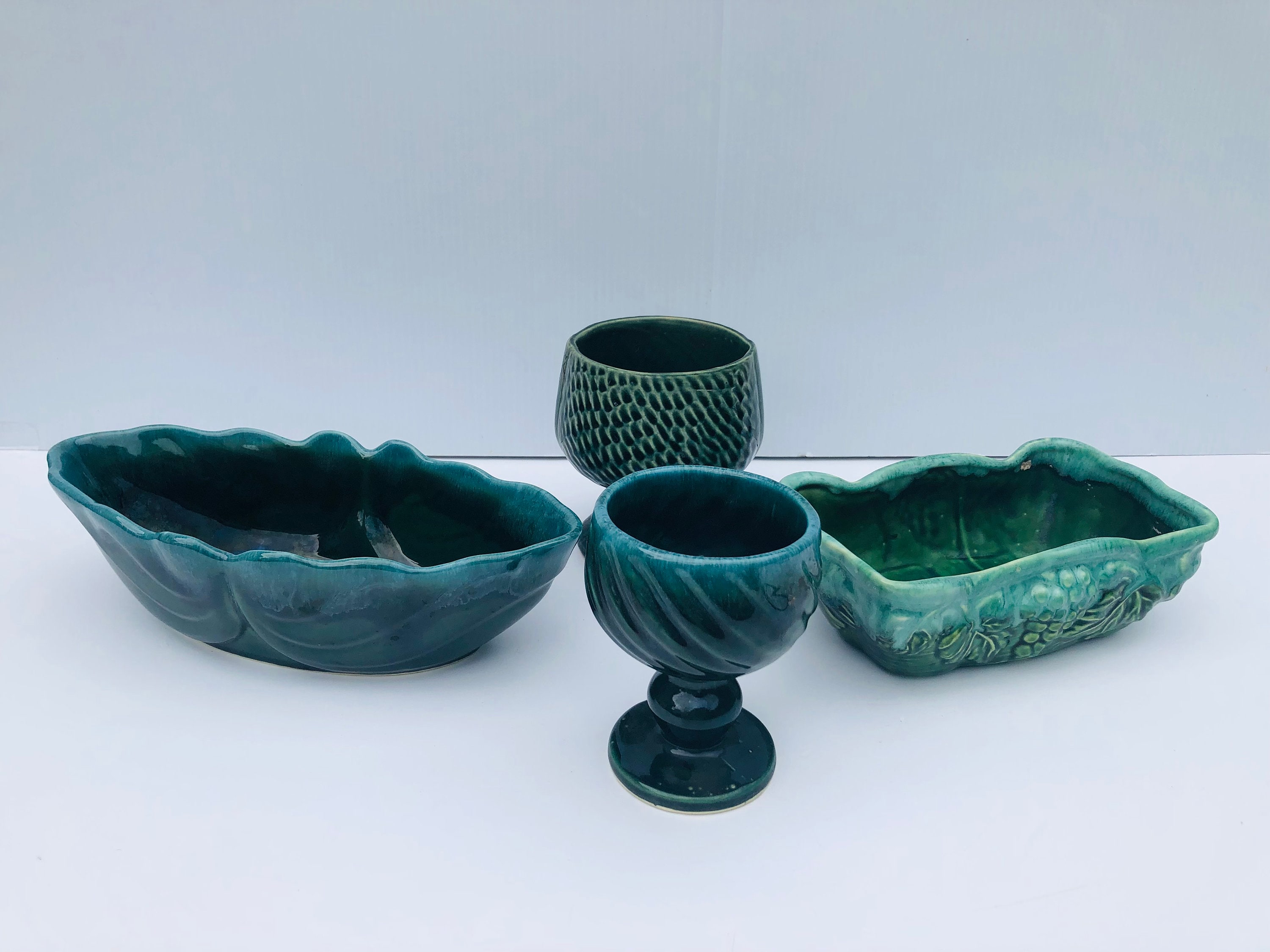 Vintage Green Art Pottery Planters/vases, Sold Separately, Hull Pottery ...