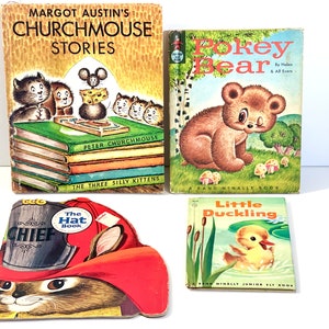 Vintage Children's Books Set of 4 – Little Duckling, 1956, Pokey Bear ...