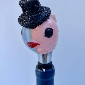 Vintage, Retro, Top Hat, Fish/whale Bottle Topper, Up-cycled Pink ...