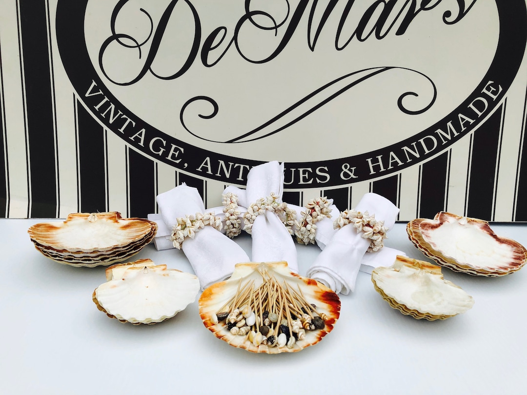 Vintage, Authentic, Shell Serving Set, 95 Piece Set Includes 10 Large ...