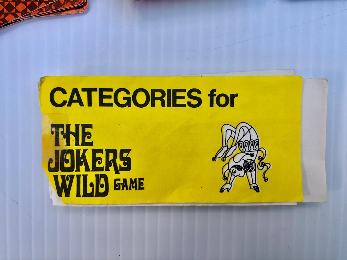 Vintage Milton Bradley Company Game Set, 1970s Game Joker, Joker, Joker ...