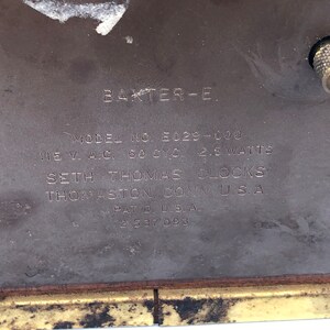 Vintage, 1950's, Seth Thomas Baxter-e Electric Art Deco Desk Clock ...