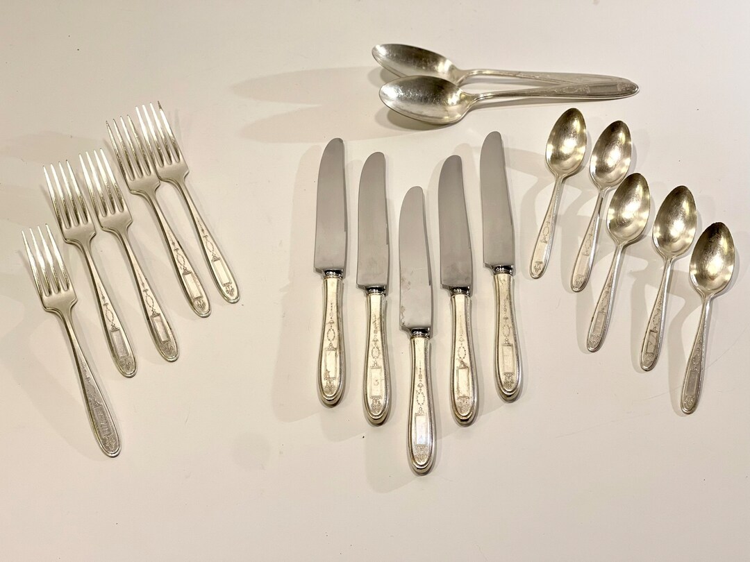 Vintage Silverware, Flatware Setting for 5, 20-piece Set Oneida ...