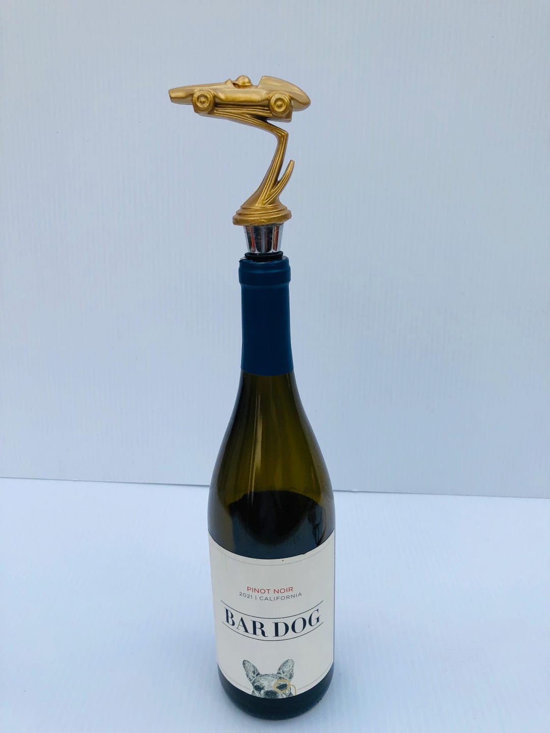 Vintage Race Car Trophy Wine/liquor Topper, Up-cycled, Brass Finish ...