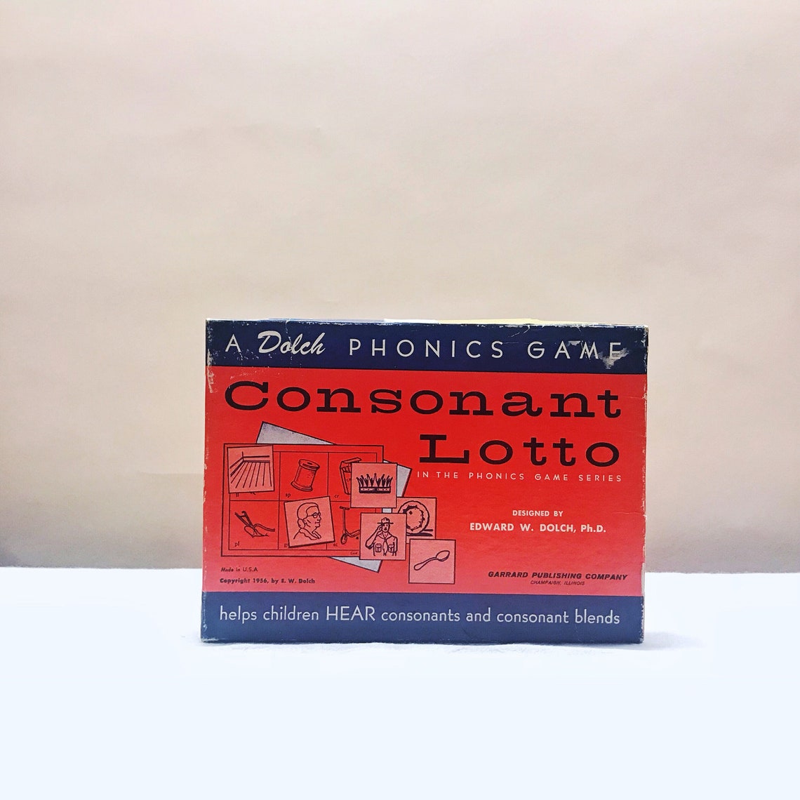 VINTAGE 1950s Consonant Lotto Phonics Game - Etsy