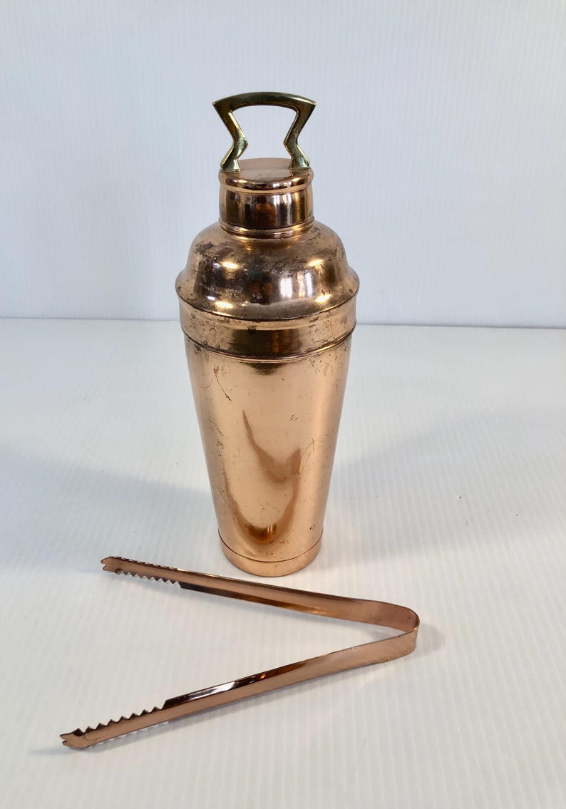 Vintage Copper Bar/beverage Set, Copper Etruscan Grecian Tray, Copper ...